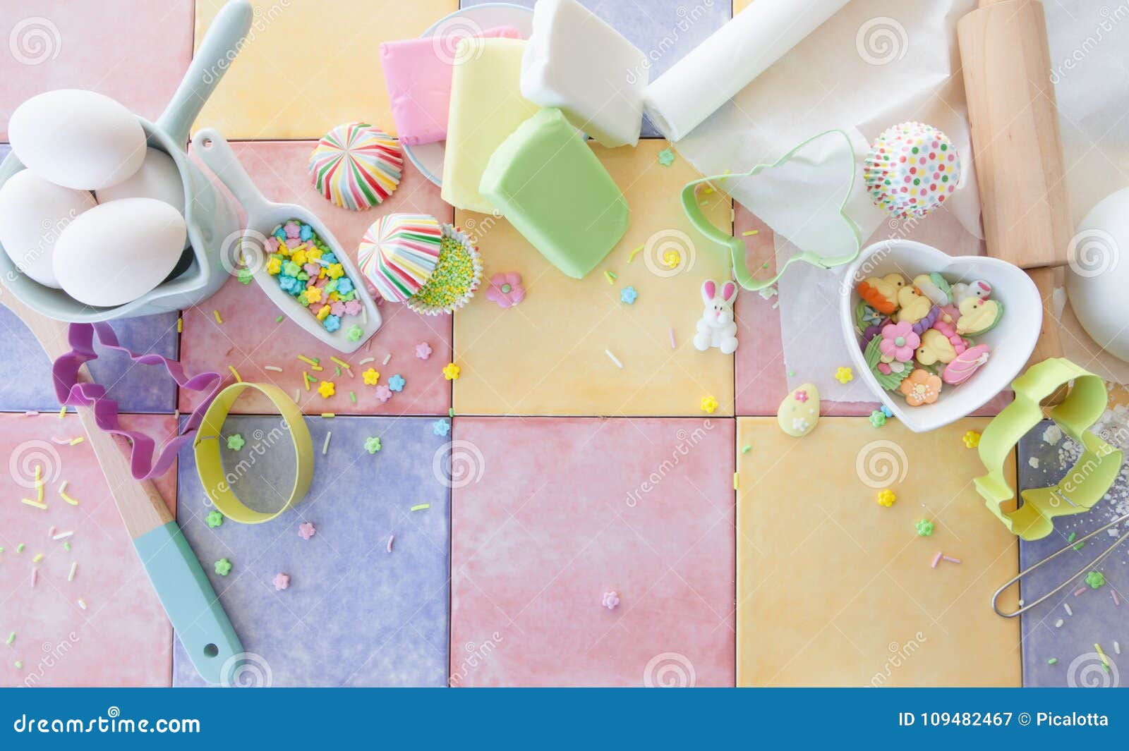 Colorful Baking Ingredients Stock Image - Image of sweets, cheerful ...