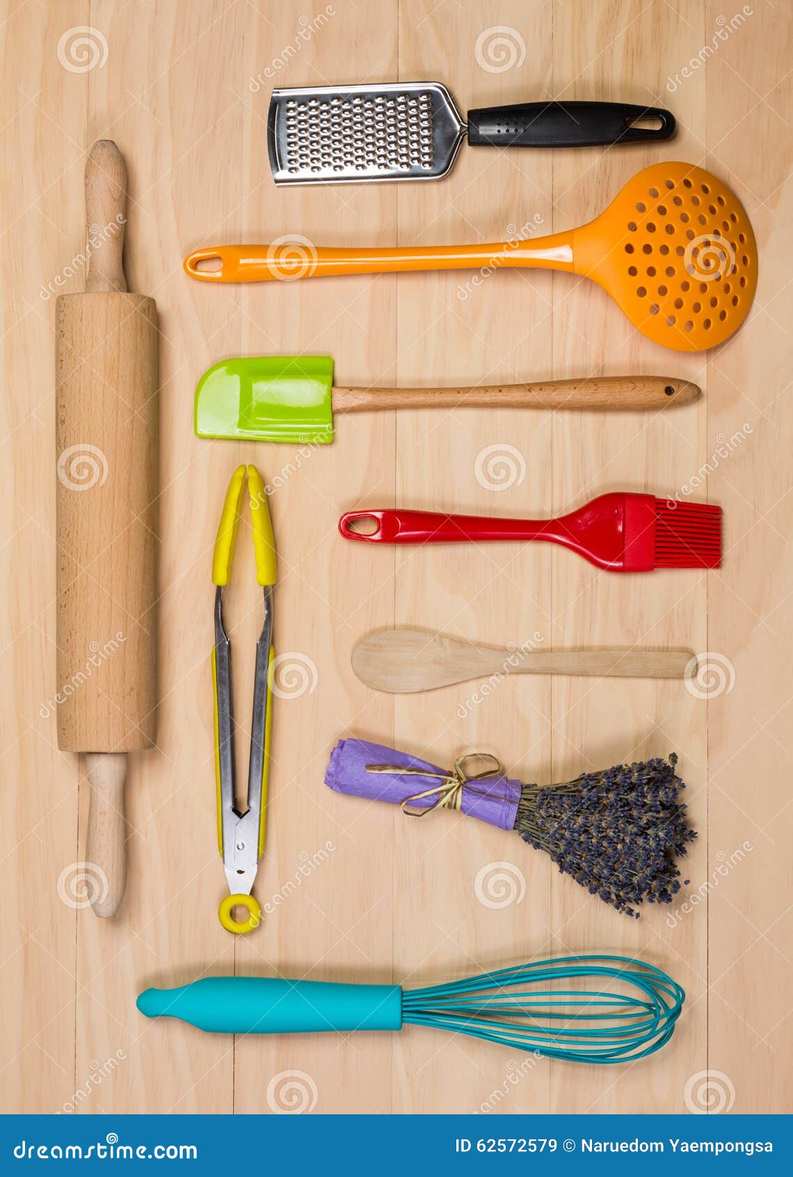 Colorful Baking and Pastry Tools Stock Image - Image of board, food ...