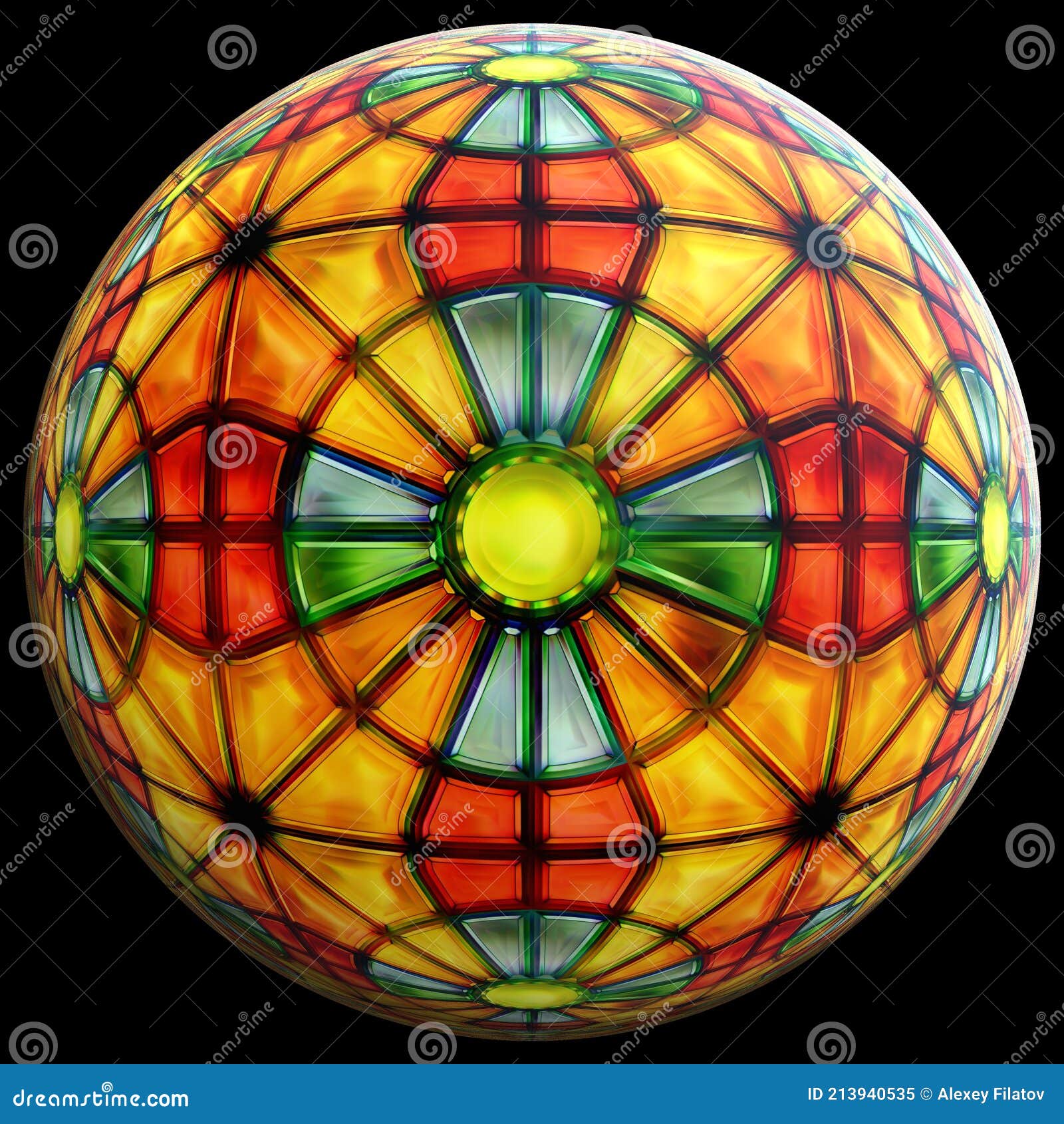 Colorful Ball on Black Background Sphere Colored Stock Illustration ...