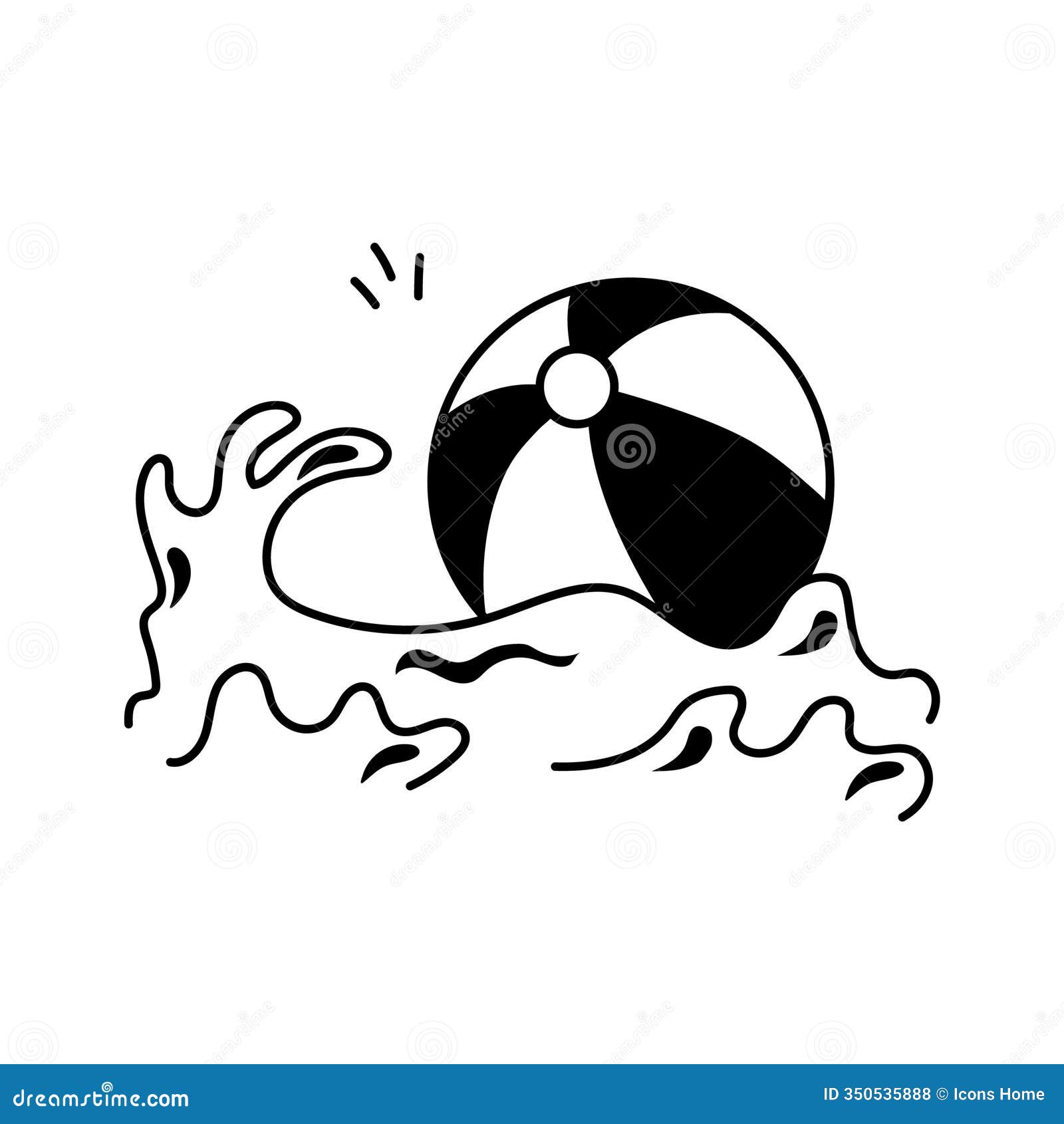A Colorful Ball Floating in Pool, Ready To Use Vector Stock Vector ...
