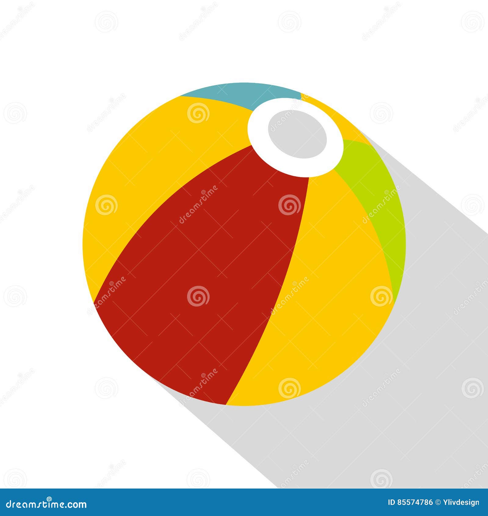 Colorful Ball Icon, Flat Style Stock Vector - Illustration of ...