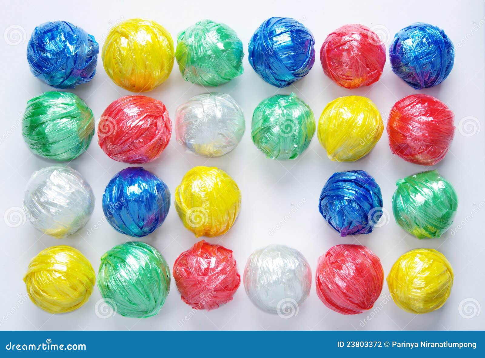 Colorful Ball by Plastic Rope by Creative Recycle Stock Photo - Image ...