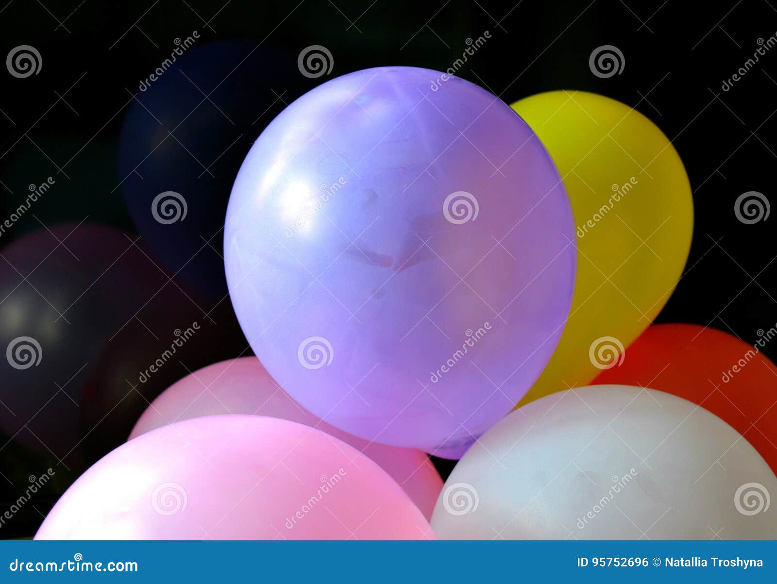 Colorful ballons stock photo. Image of sphere, holiday - 95752696