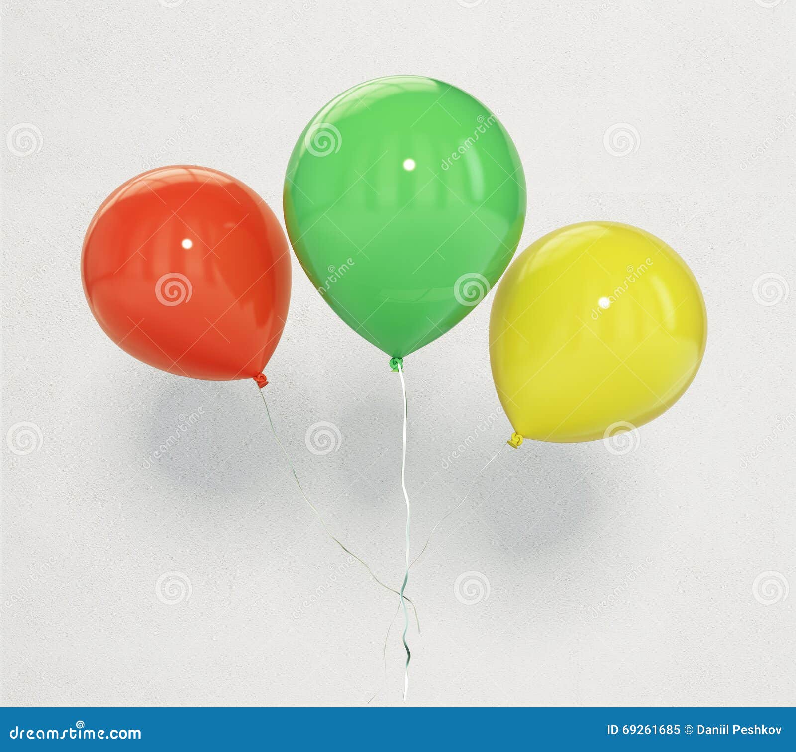 Colorful Ballons on Concrete Stock Image - Image of congratulations ...