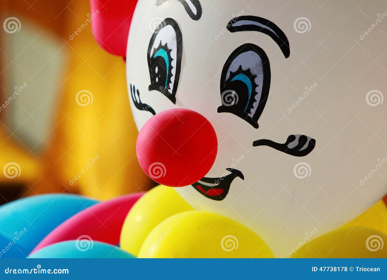 Colorful balloon clown stock photo. Image of humor, celebration - 47738178