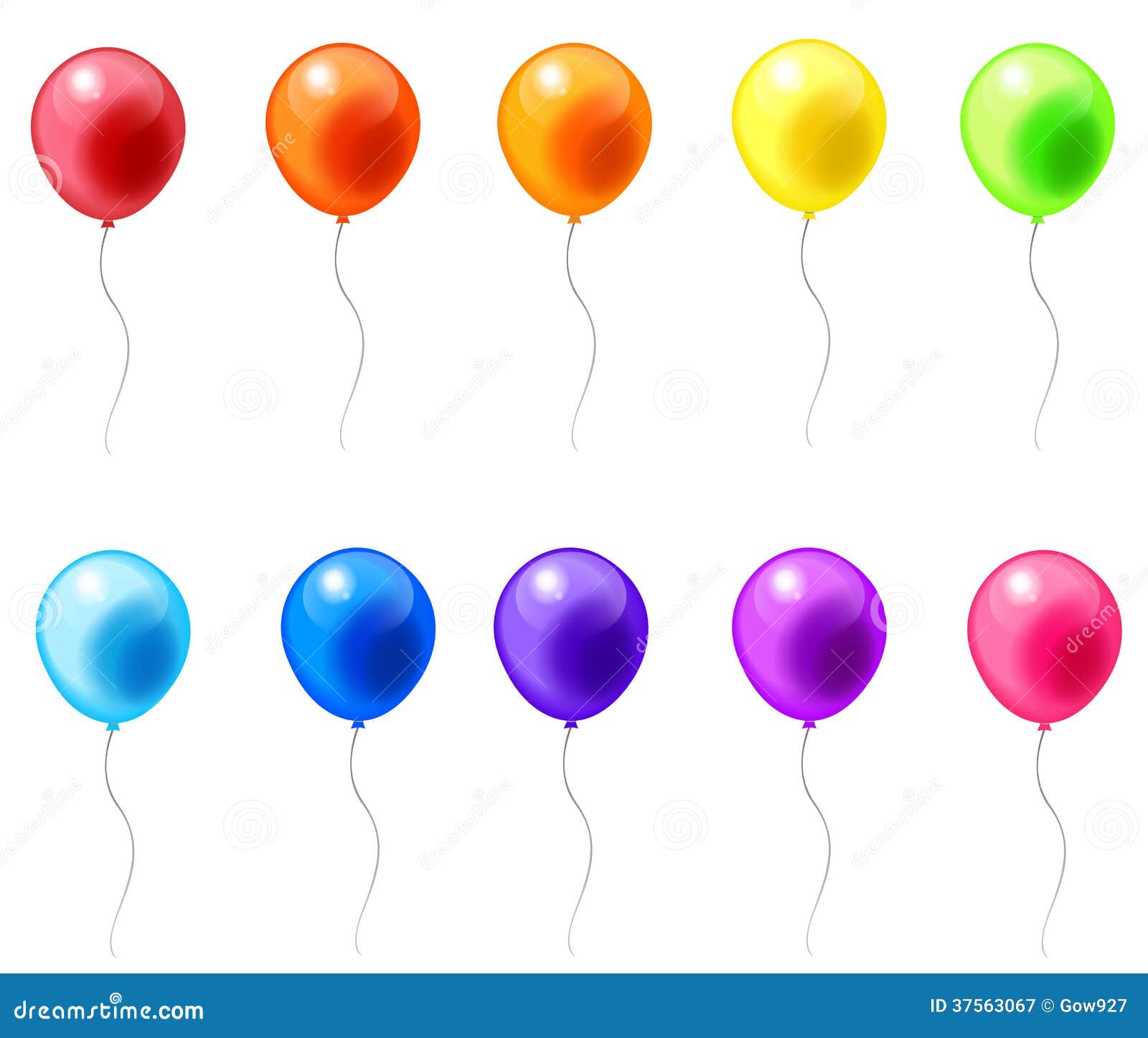 Colorful Balloon Icons in Isolated Background Stock Vector ...