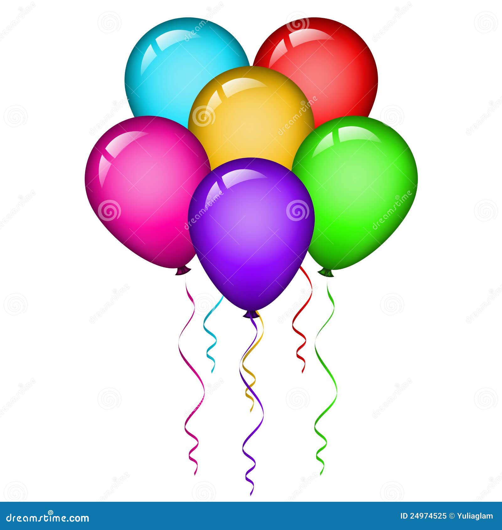 Colorful balloons stock vector. Illustration of balloon - 24974525