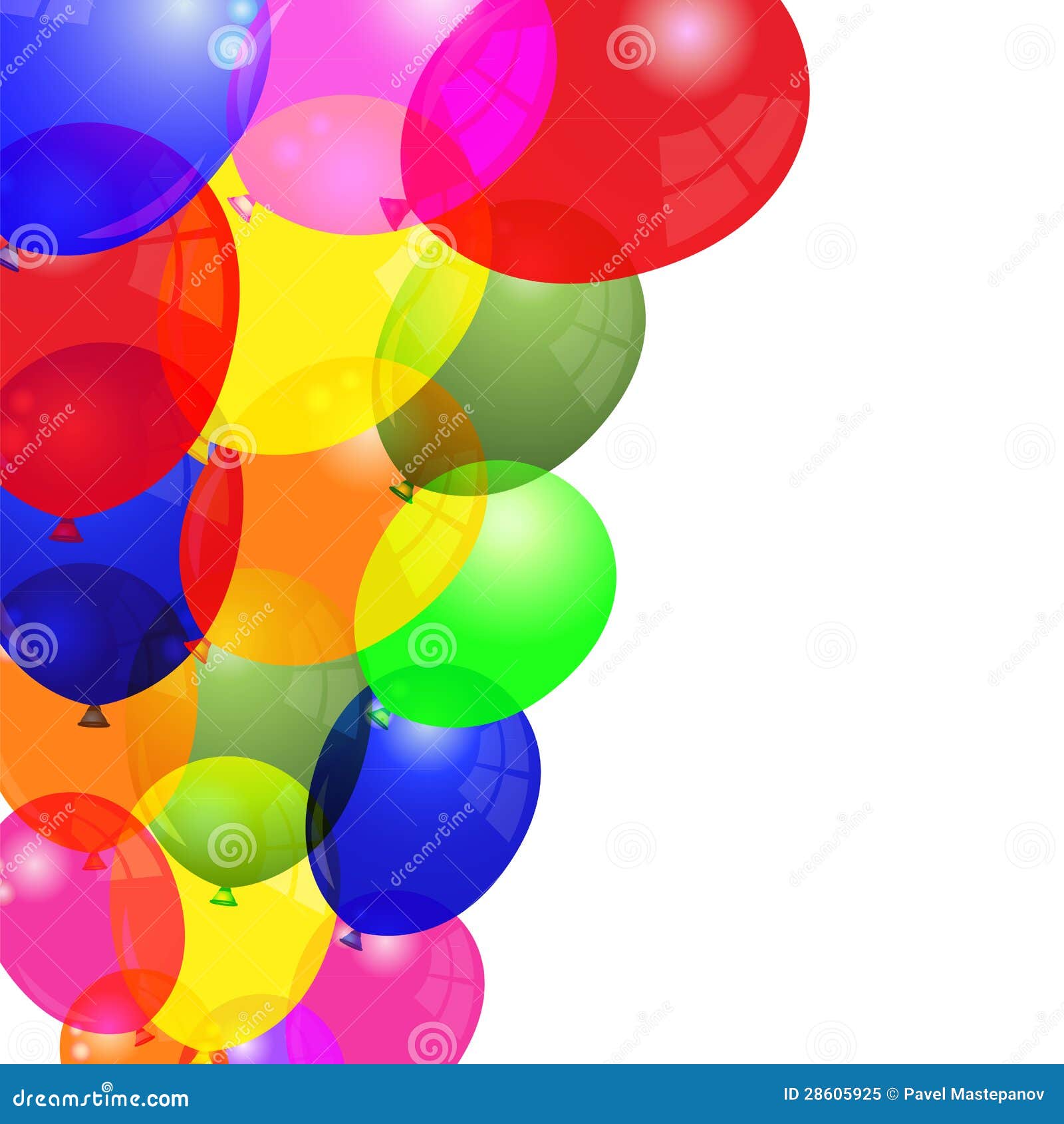 Colorful balloons stock vector. Illustration of bunch - 28605925