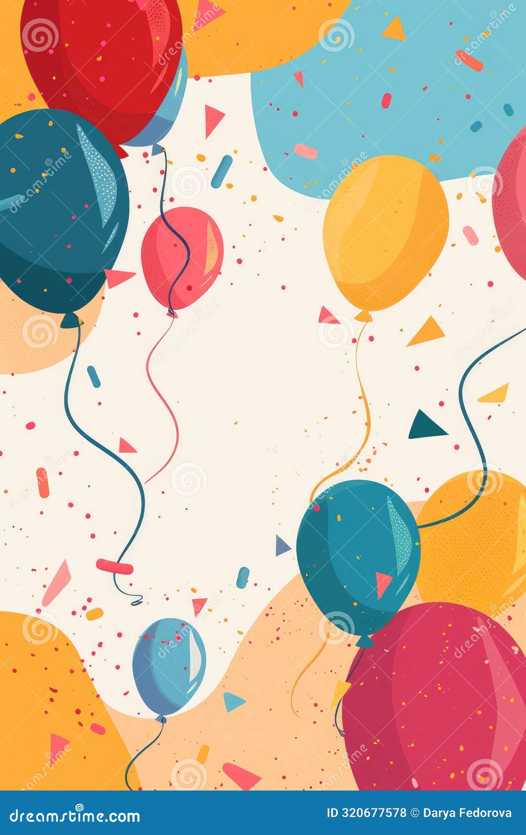 Colorful Balloons Background with Vibrant Splash Design Stock ...