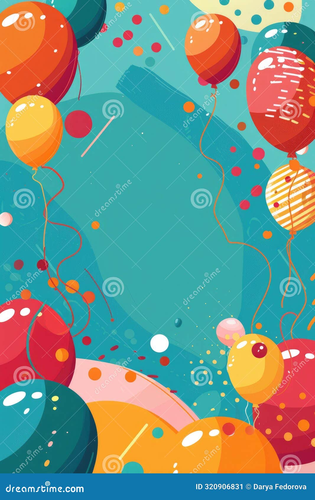 Colorful Balloons Background with Vibrant Splash Design Stock ...