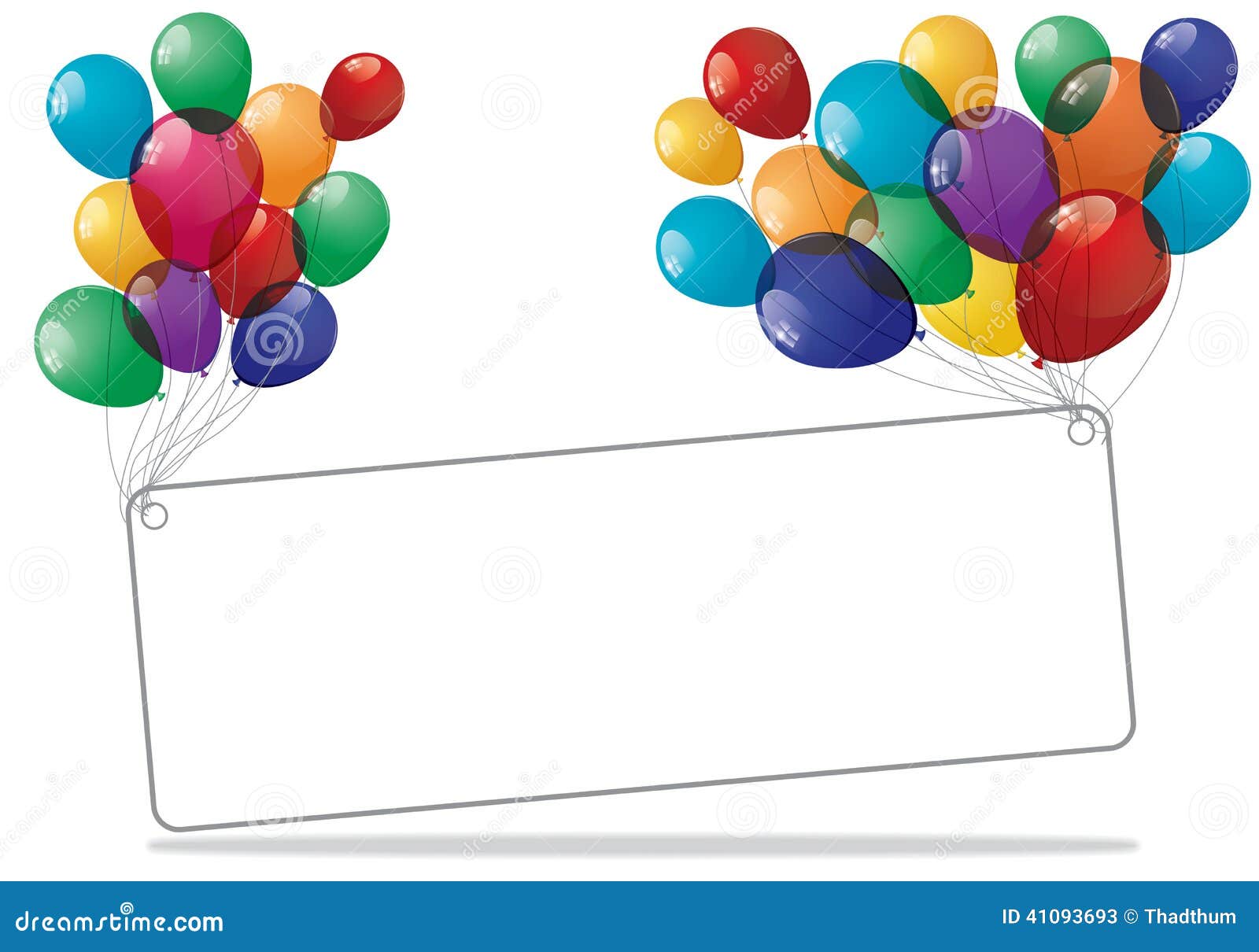 Colorful Balloons Banner - Illustration Stock Illustration ...