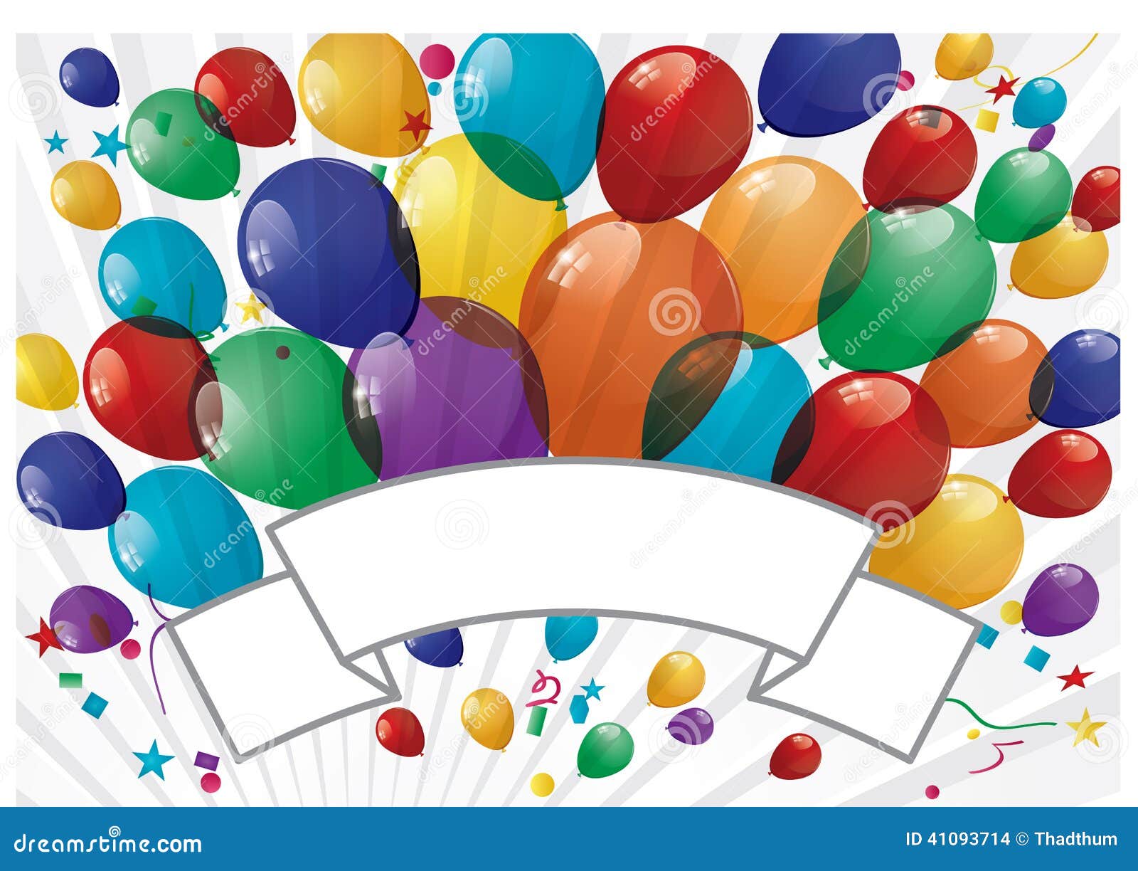 Colorful Balloons Banner - Illustration Stock Illustration ...