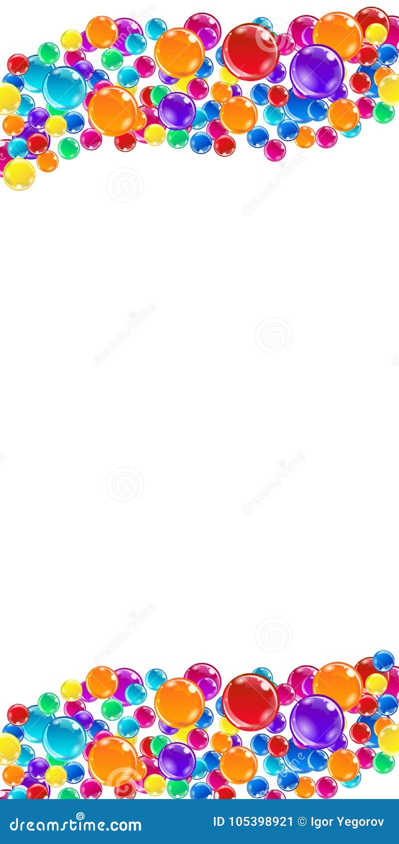 Colorful Balloons Card Template, Vector Stock Vector - Illustration of ...