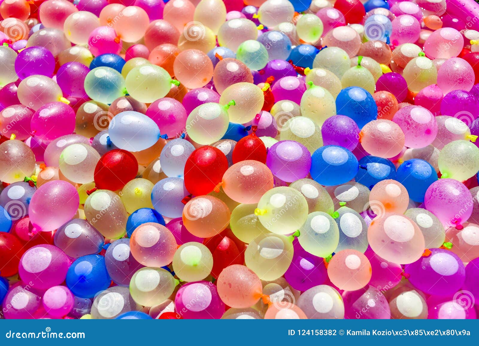Colorful Balloons Filled with Water. Texture of Colorful Balloon Stock ...