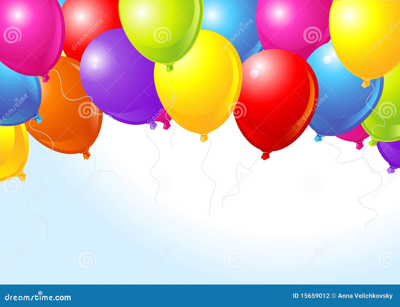 Colorful Balloons Flying Up Stock Vector - Illustration of space ...
