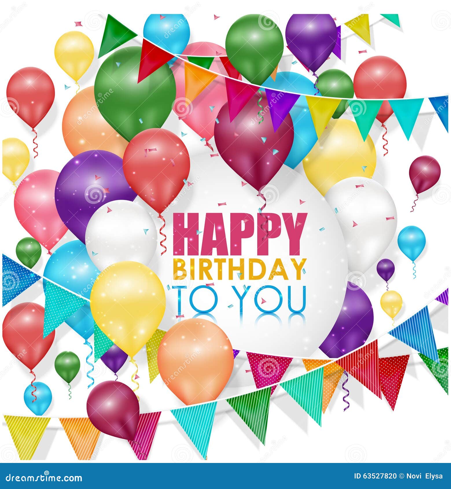 Colorful Balloons Happy Birthday on White Background Stock Vector ... Colorful Balloons Happy Birthday on White Background Stock Vector ...