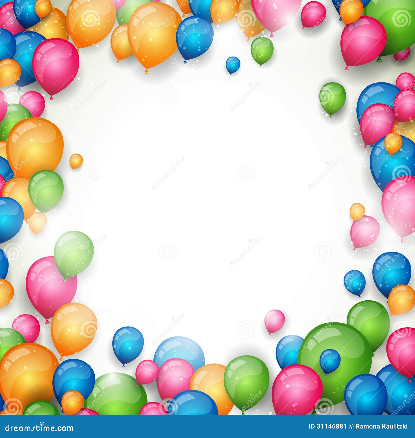 Colorful Balloons stock illustration. Illustration of multicolored ...