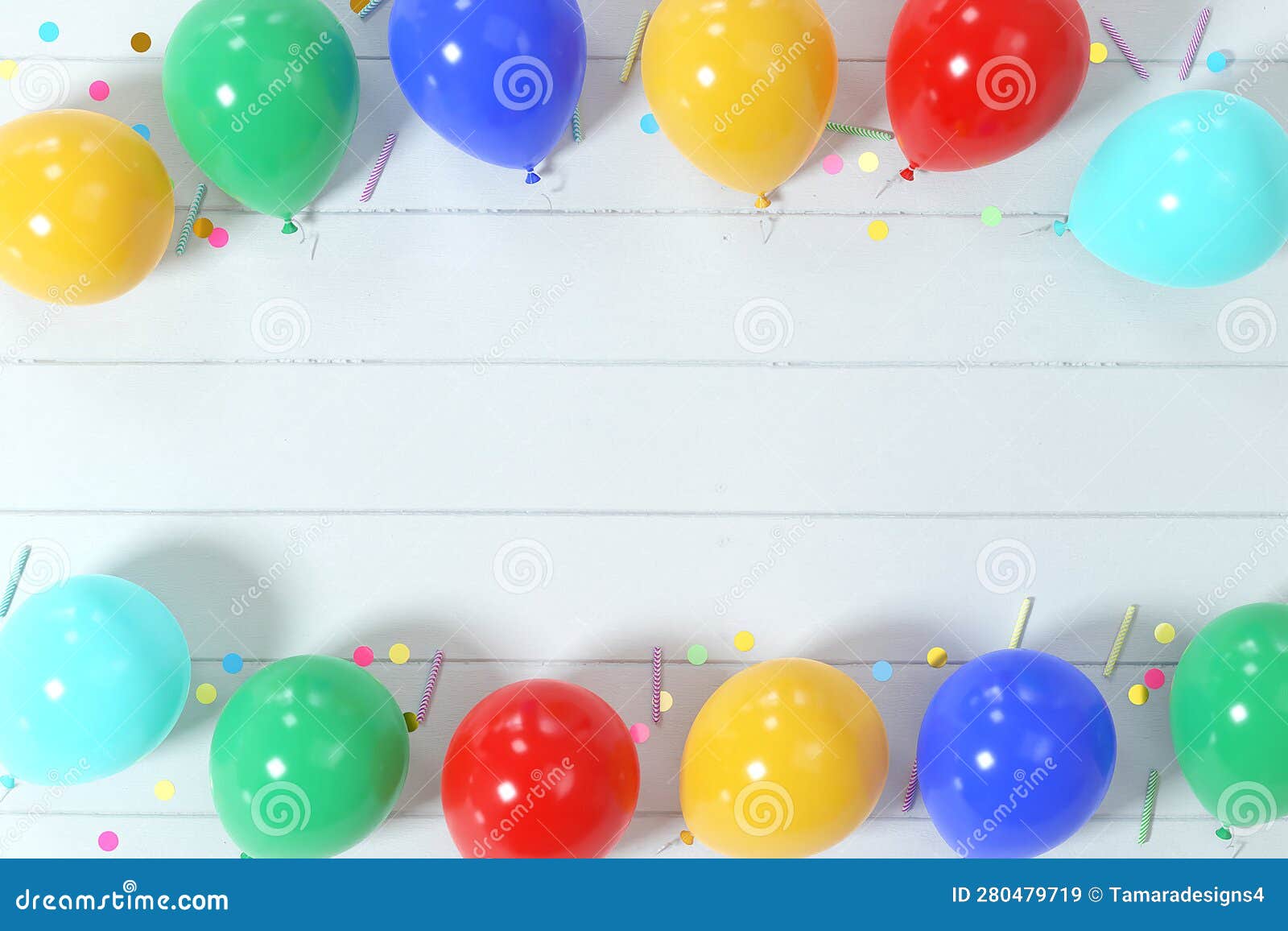Colorful Balloons Party Background Stock Image - Image of round, white ...