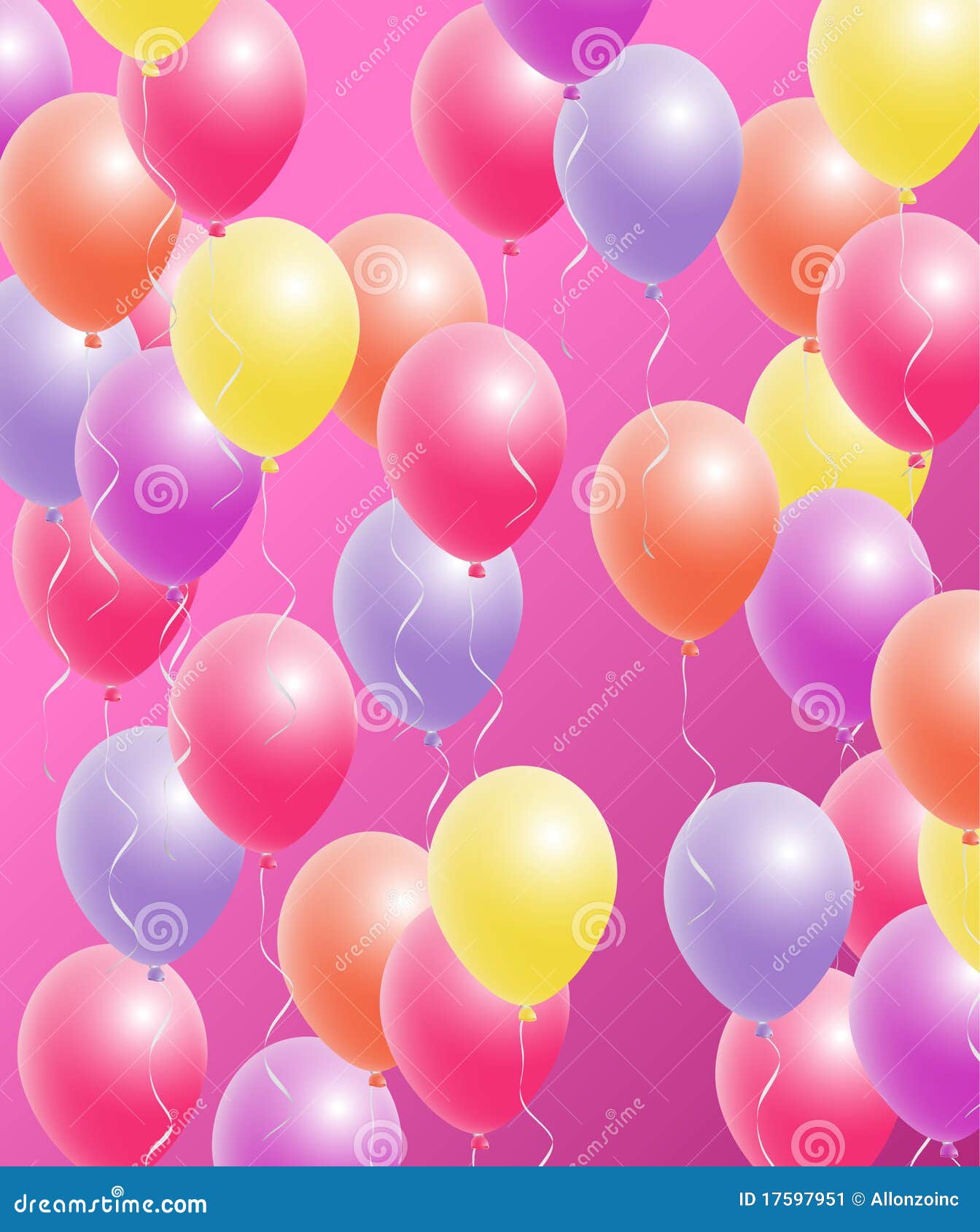 Colorful Balloons set stock vector. Illustration of nice - 17597951