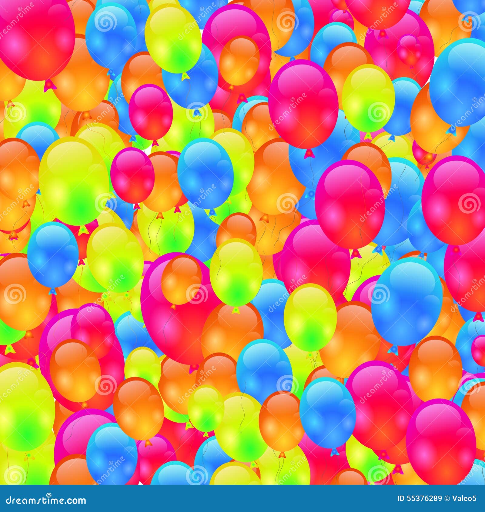 Colorful Balloons stock vector. Illustration of multicolor - 55376289