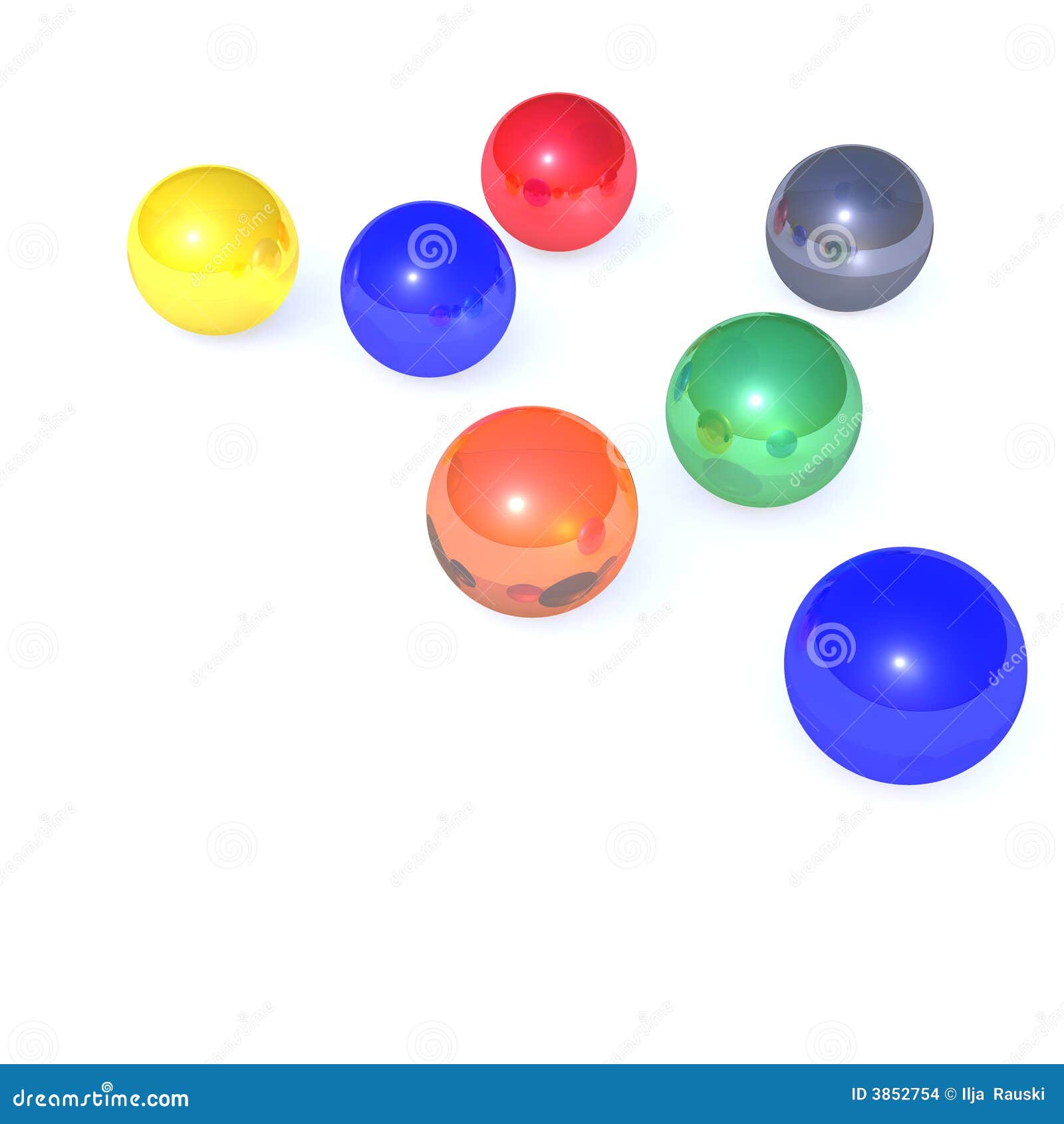 Colorful balls stock illustration. Illustration of glass - 3852754