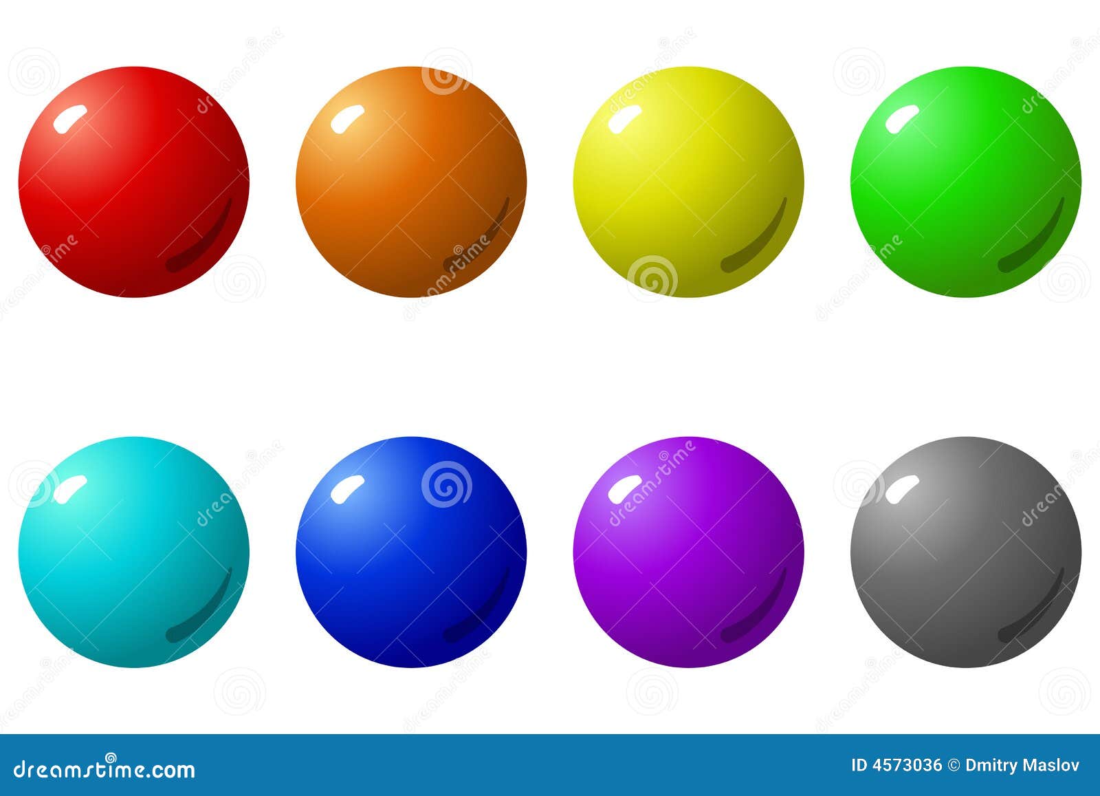 Colorful Balls stock vector. Illustration of symbol, green - 4573036
