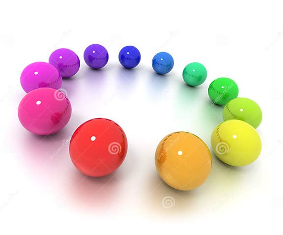 Colorful balls circle stock illustration. Illustration of snooker - 5714144