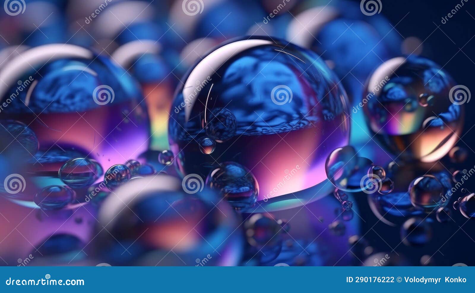 Colorful Balls Covered in Bubbles, Creating a Surreal and Abstract ...