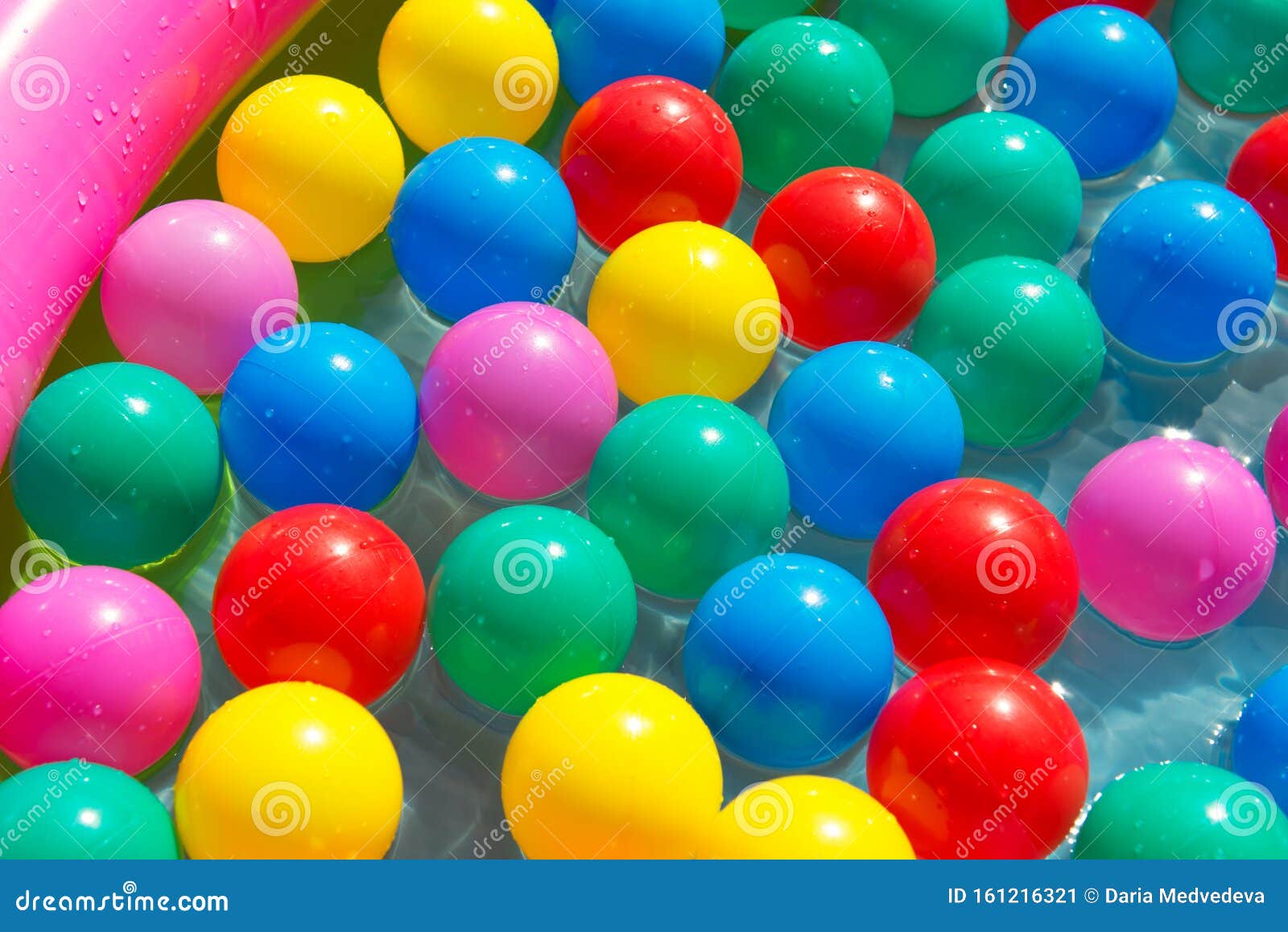 Colourful Balls in the Swimming Pool, Summer Concept Stock Image ...