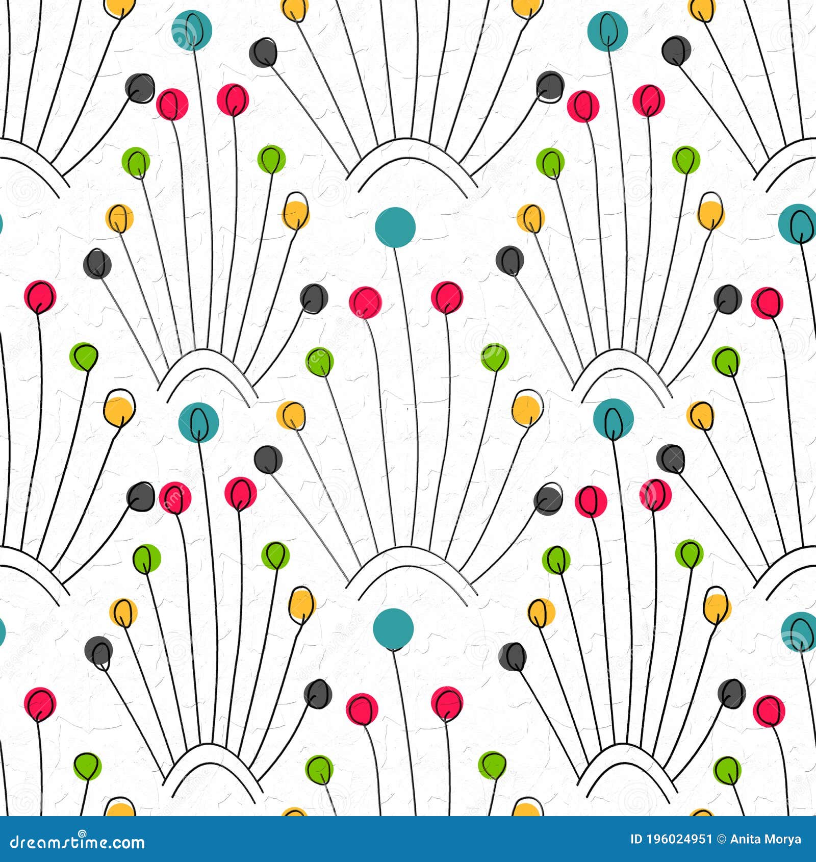 Colorful Baloon and Thread Shaped Wallpaper Stock Illustration ...