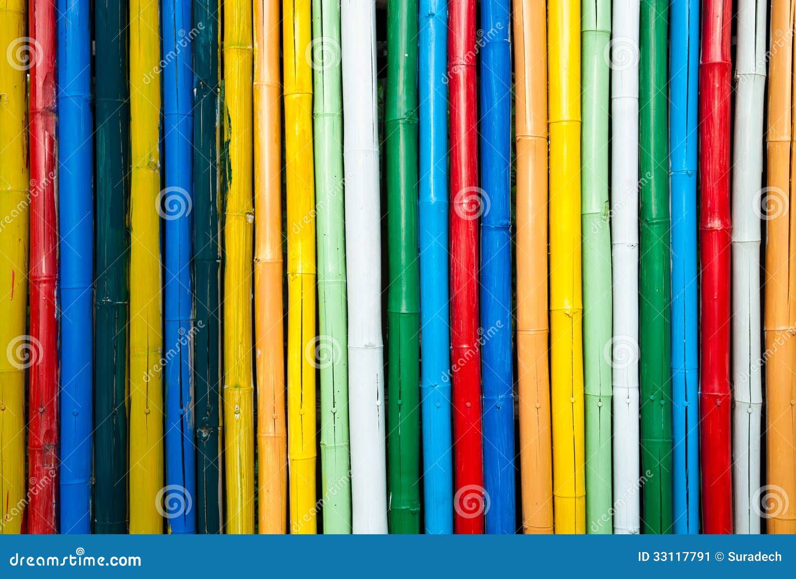 Colorful bamboo fence stock image. Image of jute, bunch - 33117791