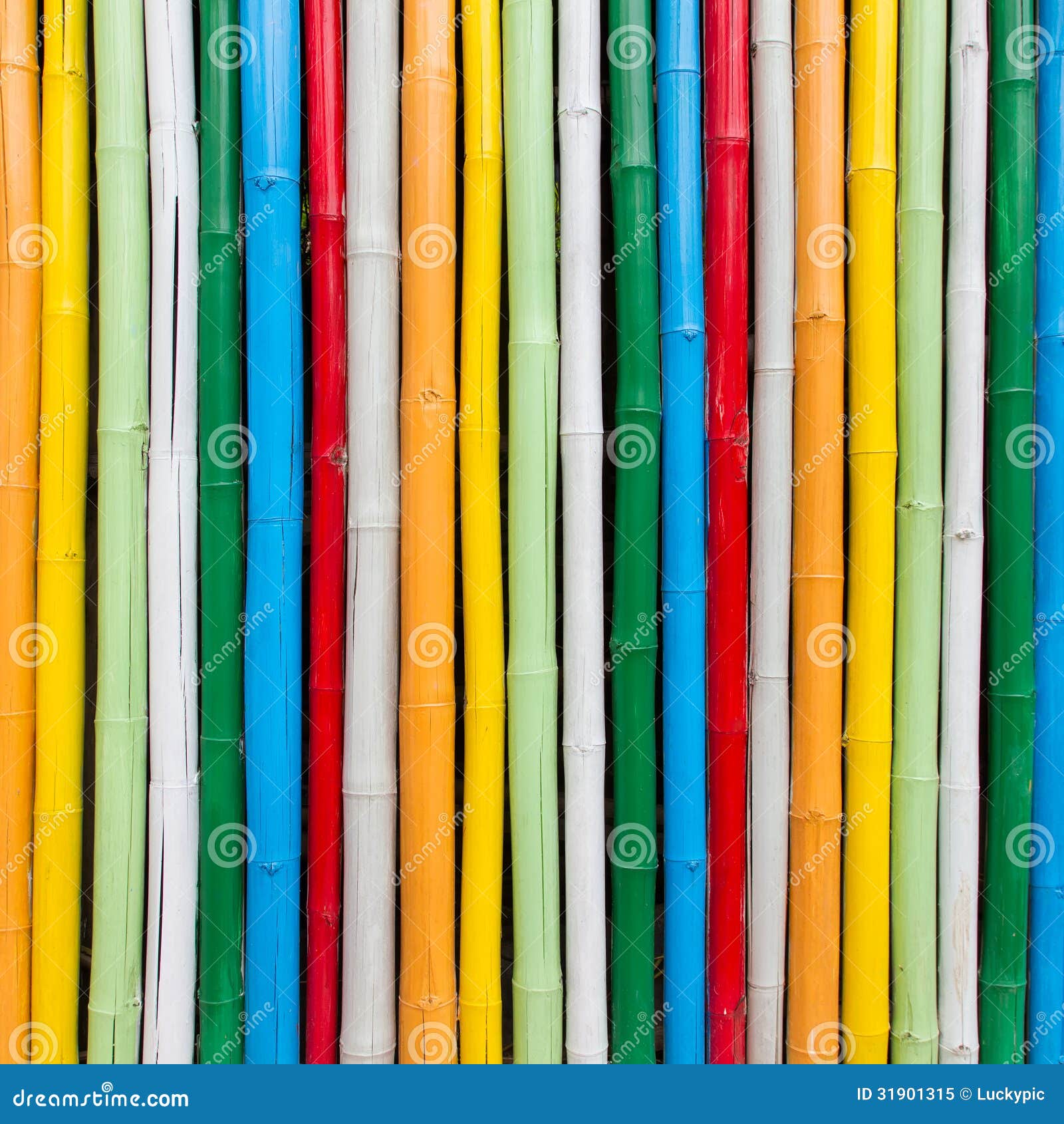 Colorful bamboo wall stock image. Image of nature, stick - 31901315