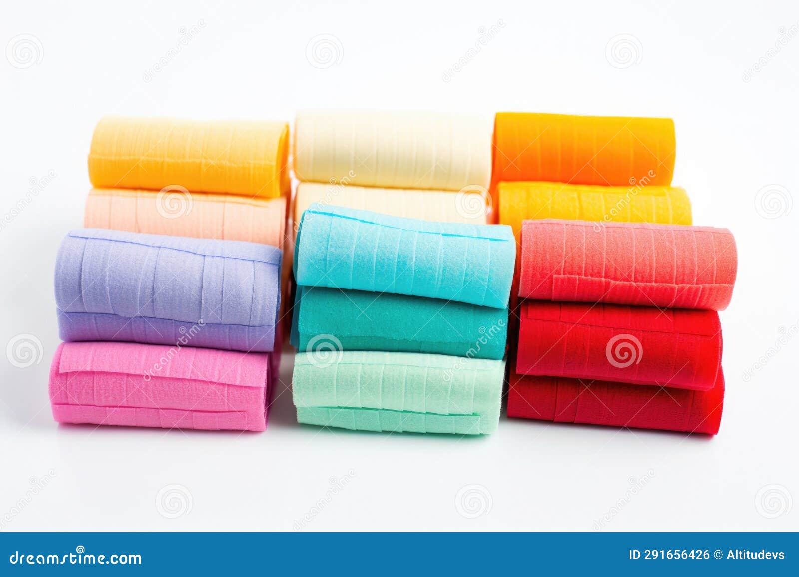 Colorful Bandages on Pristine White Background Stock Photo - Image of ...