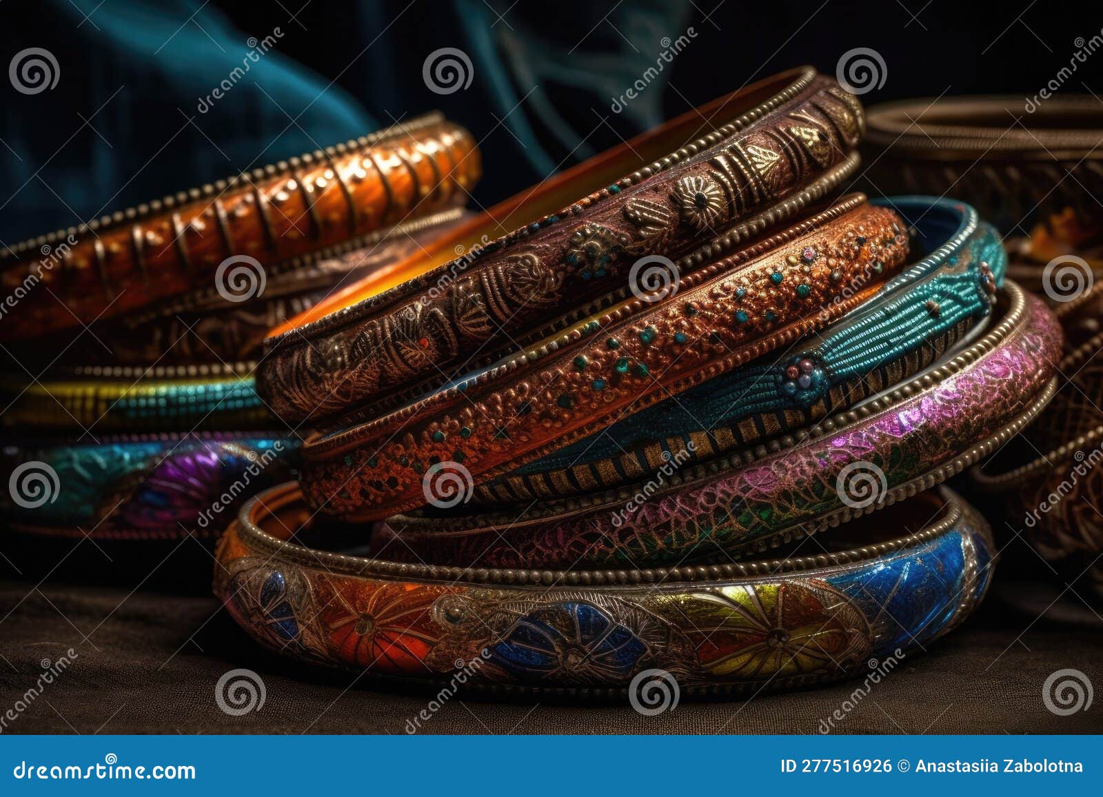Colorful Bangles Cartoon Vector | CartoonDealer.com #34475095