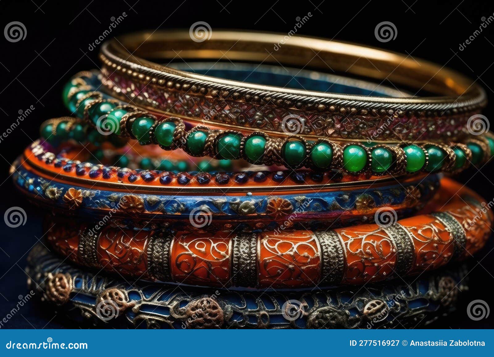 Colorful Bangles Cartoon Vector | CartoonDealer.com #34475095