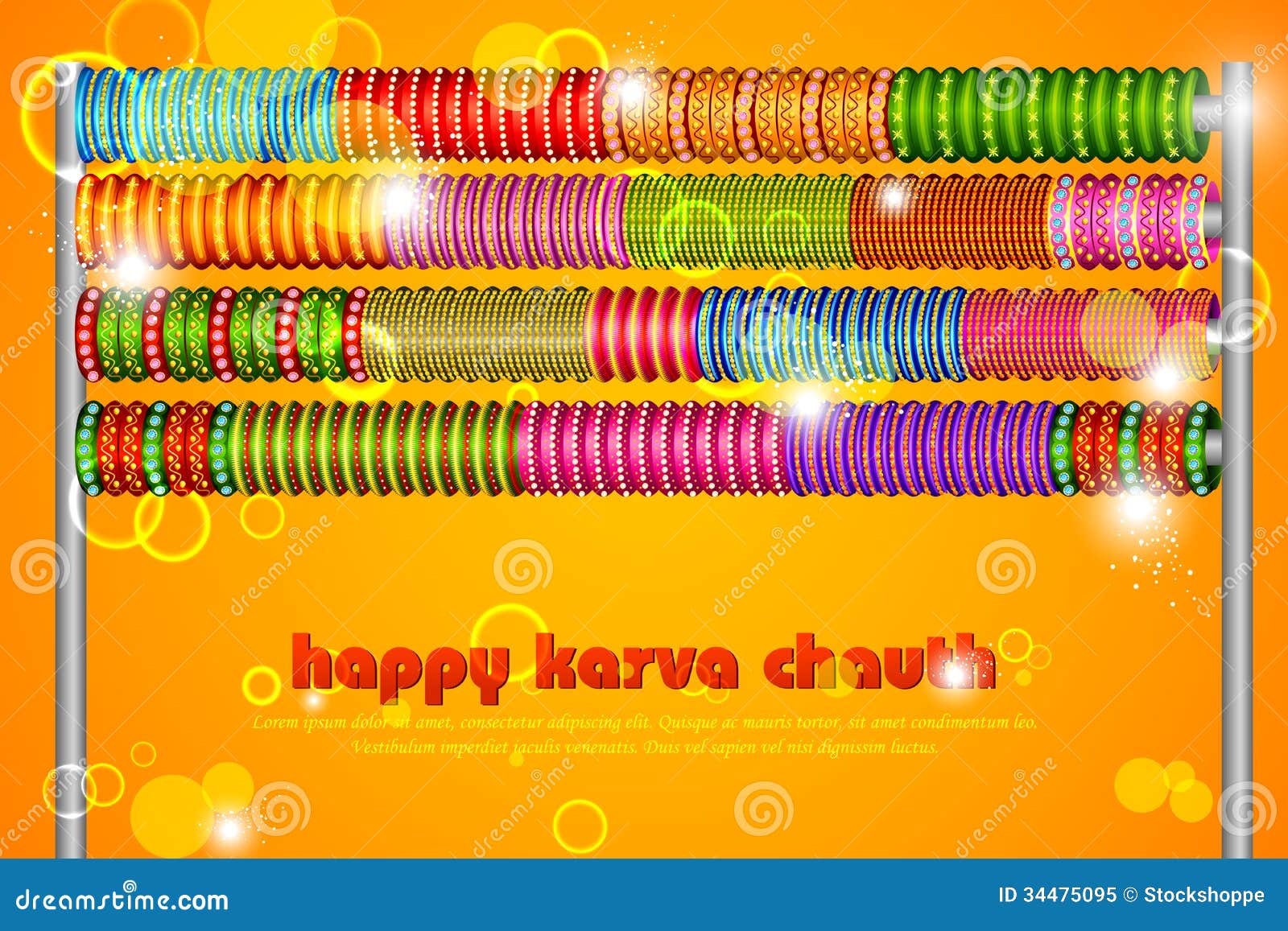 Colorful Bangles stock vector. Illustration of fashion - 34475095