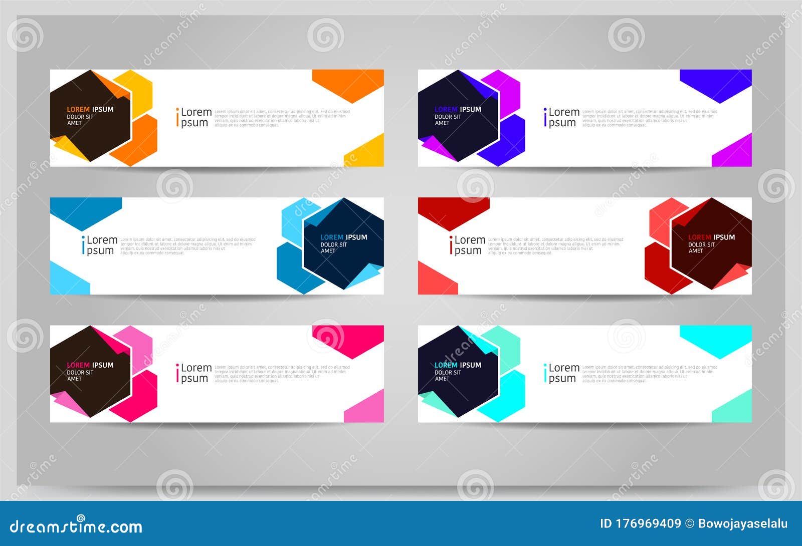 Colorful Banner Background Design Set. Modern Abstract Template Design ...