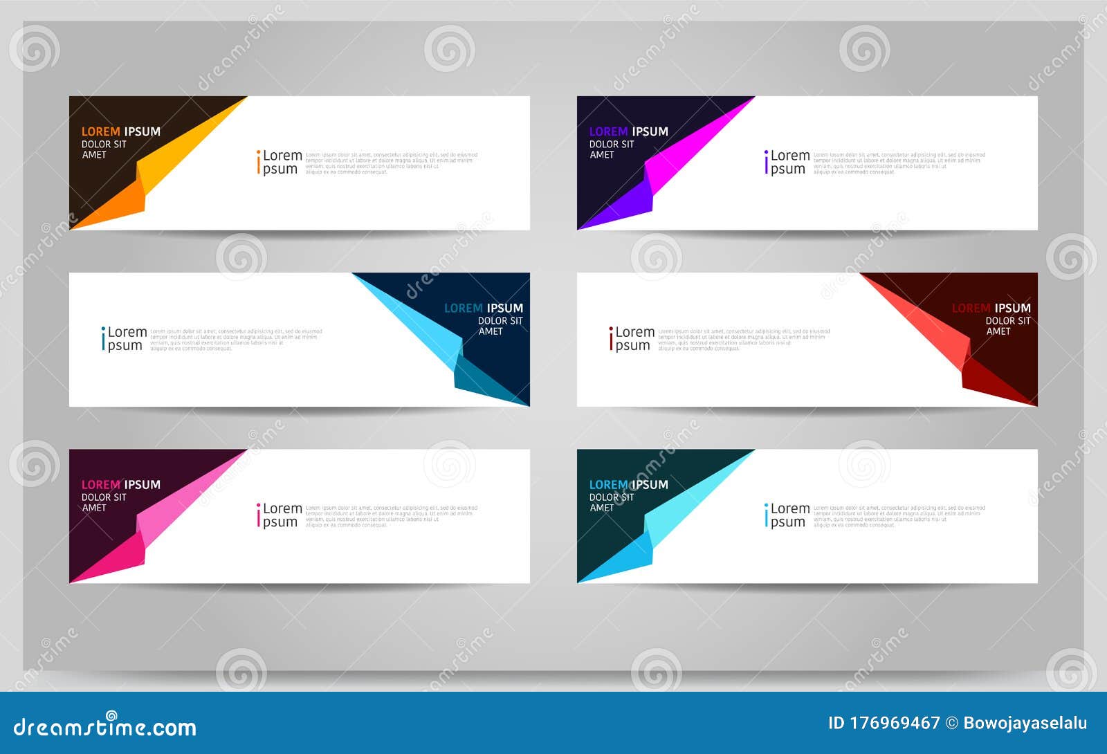 Colorful Banner Background Design Set. Modern Abstract Template Design ...