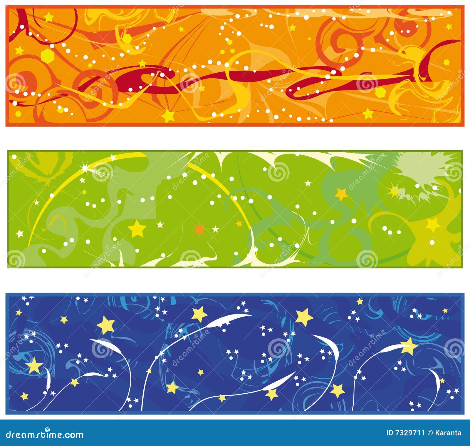 Colorful banner collection stock vector. Illustration of artistic - 7329711