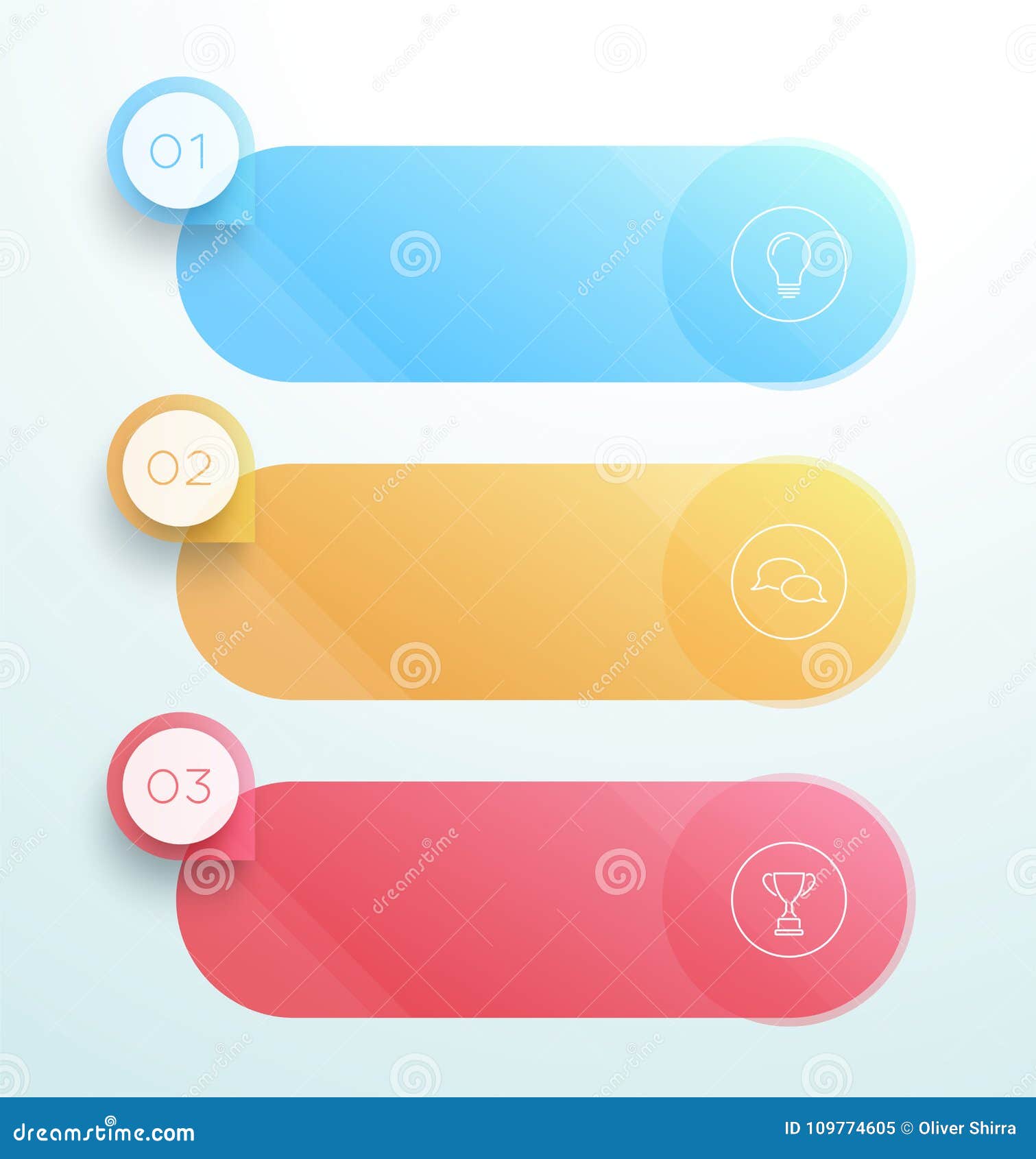 Vector Text Boxes with 3D Arrow Point Marker Steps 1 2 3 Stock Vector ...