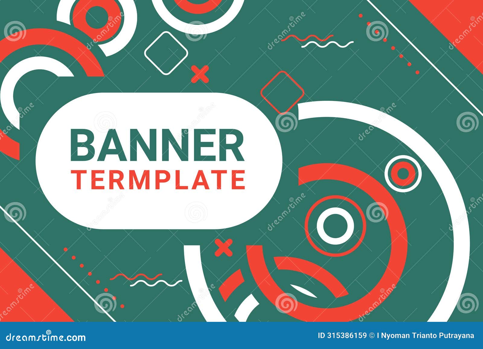 A Colorful Banner Template with Circles Stock Vector - Illustration of ...