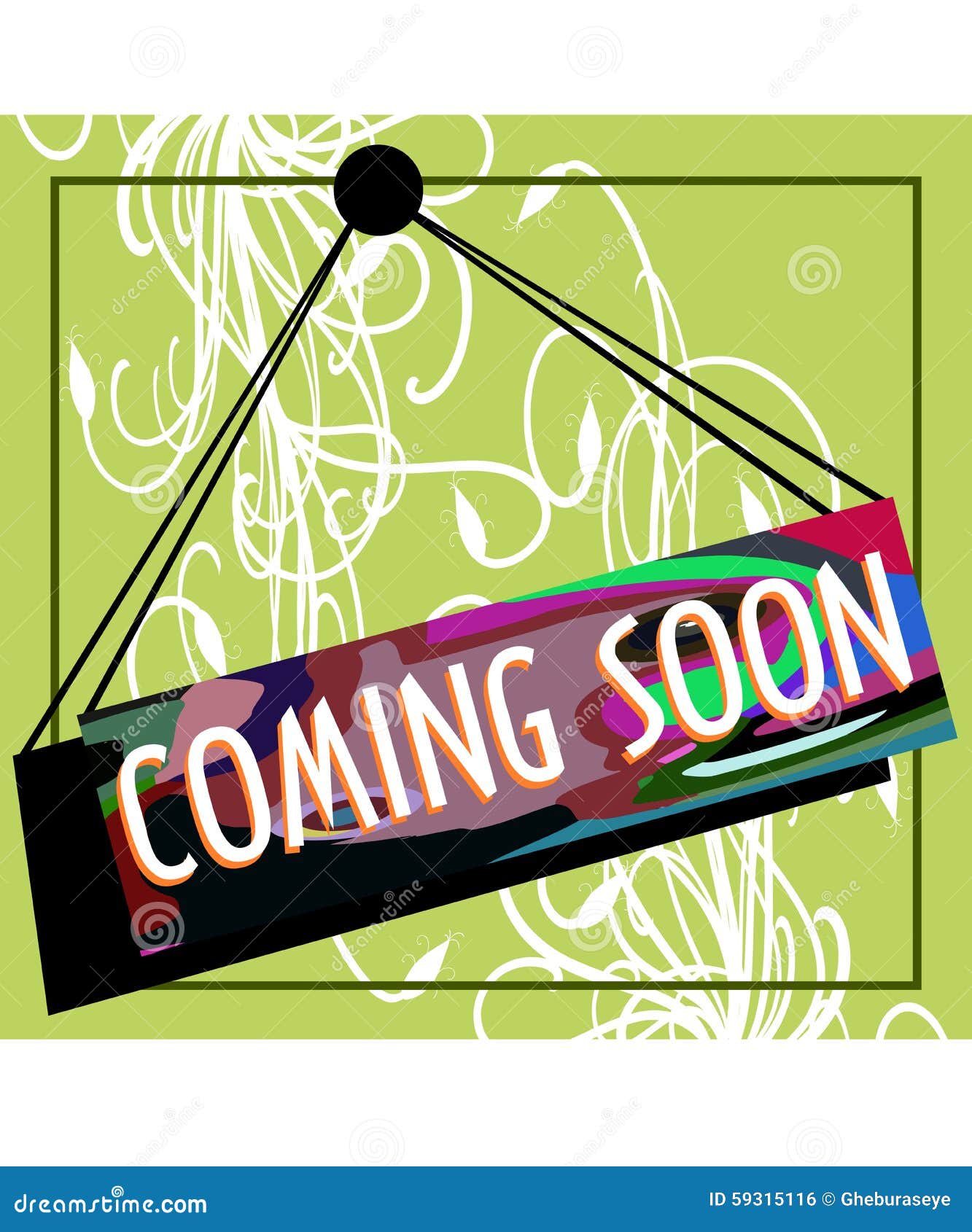Colorful Banner with Words Coming Soon Stock Vector - Illustration of ...