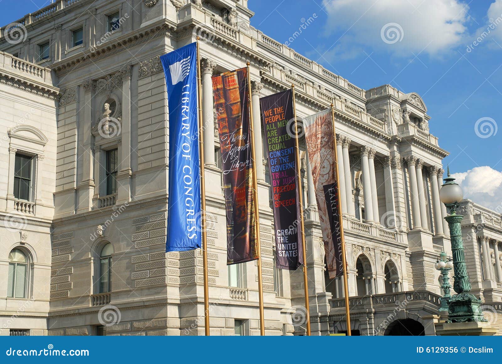 Colorful Banners in Breeze at Library of Congress Stock Photo - Image ...