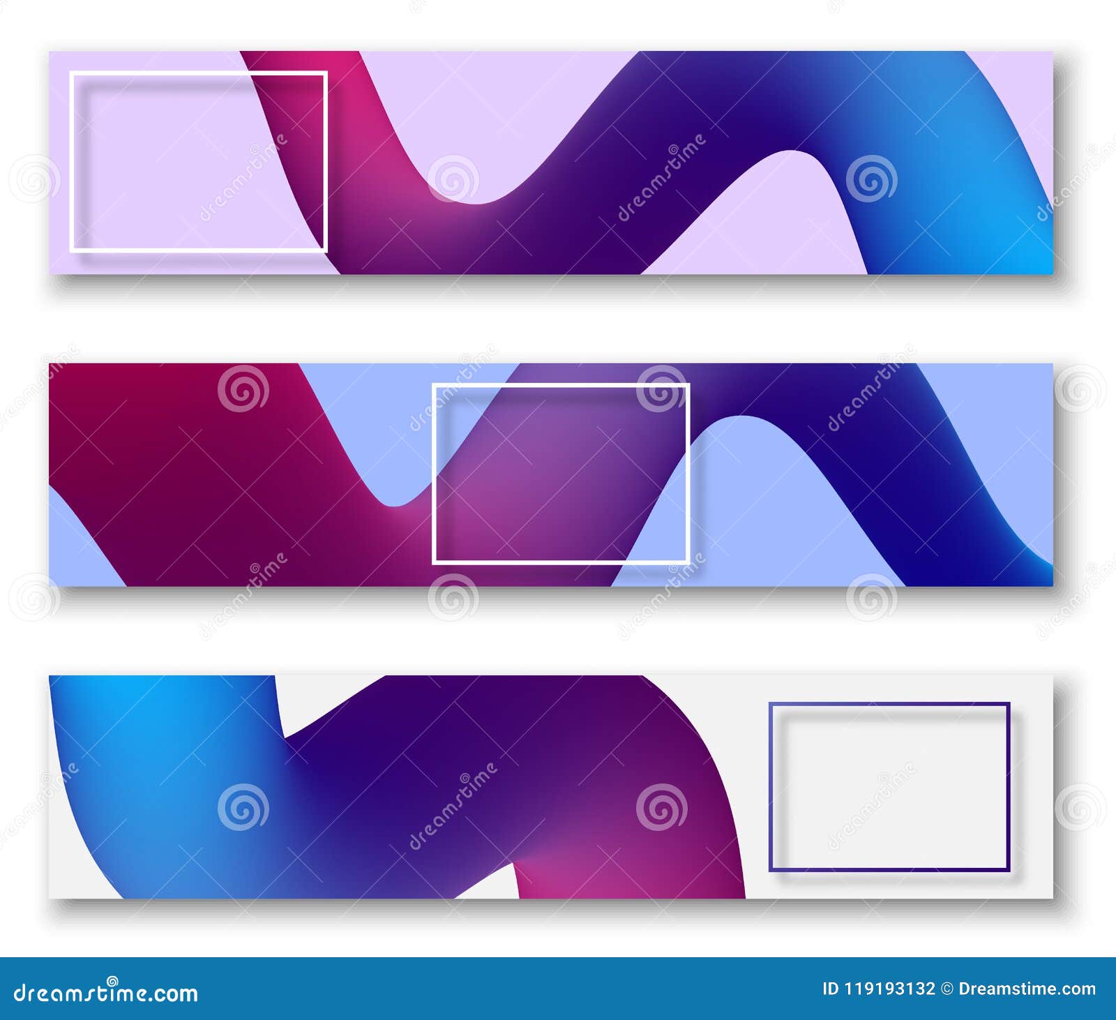 Colorful Banners with Frame and Abstract Pattern. Stock Vector ...