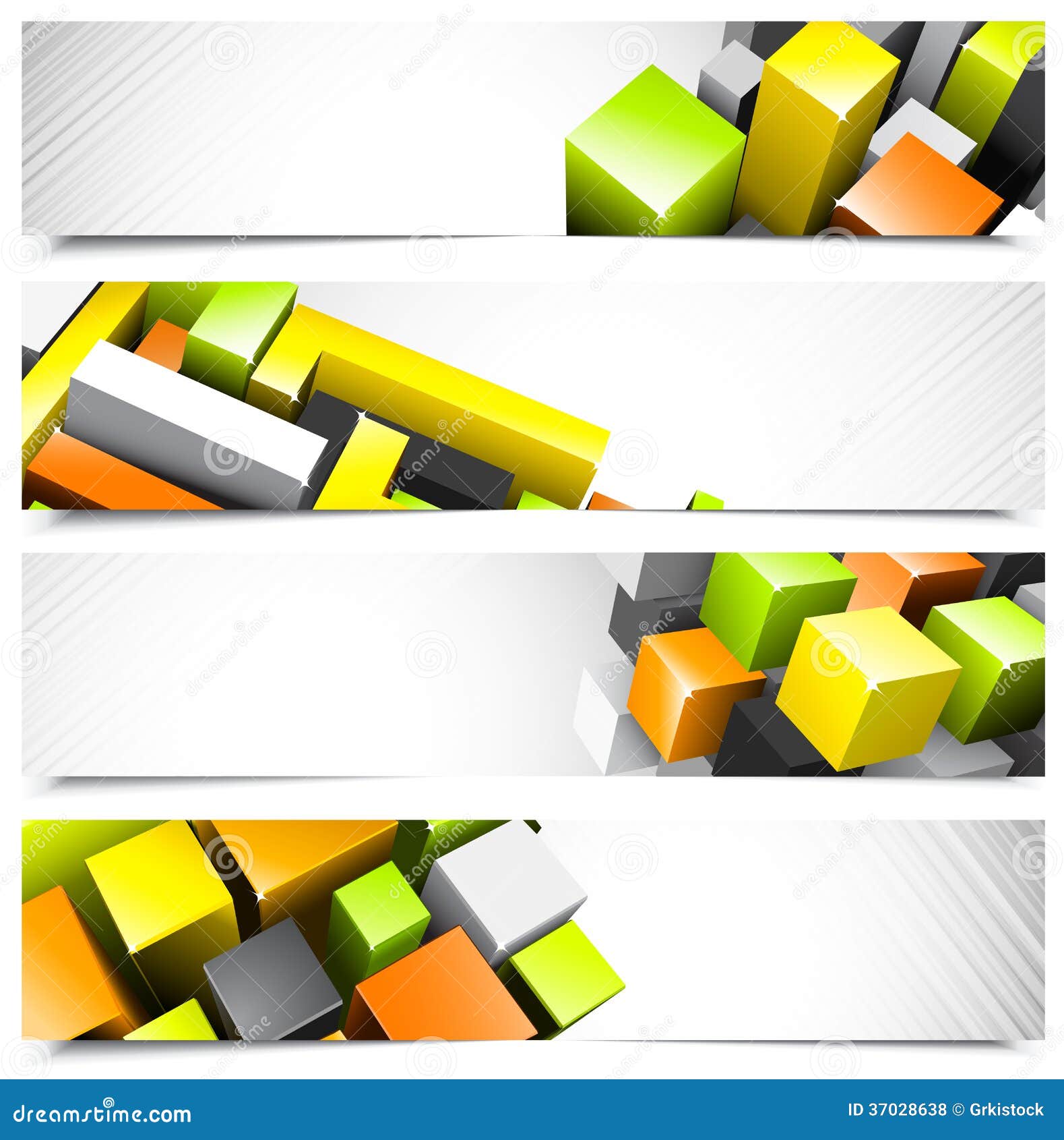 Colorful banners stock vector. Illustration of collection - 37028638