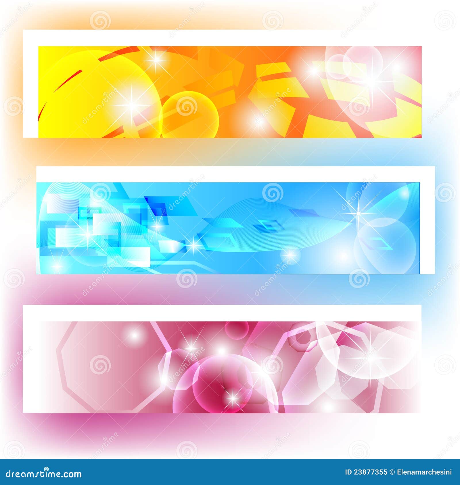 Colorful Banners With Musical Instruments Pattern. Vector Illustration ...