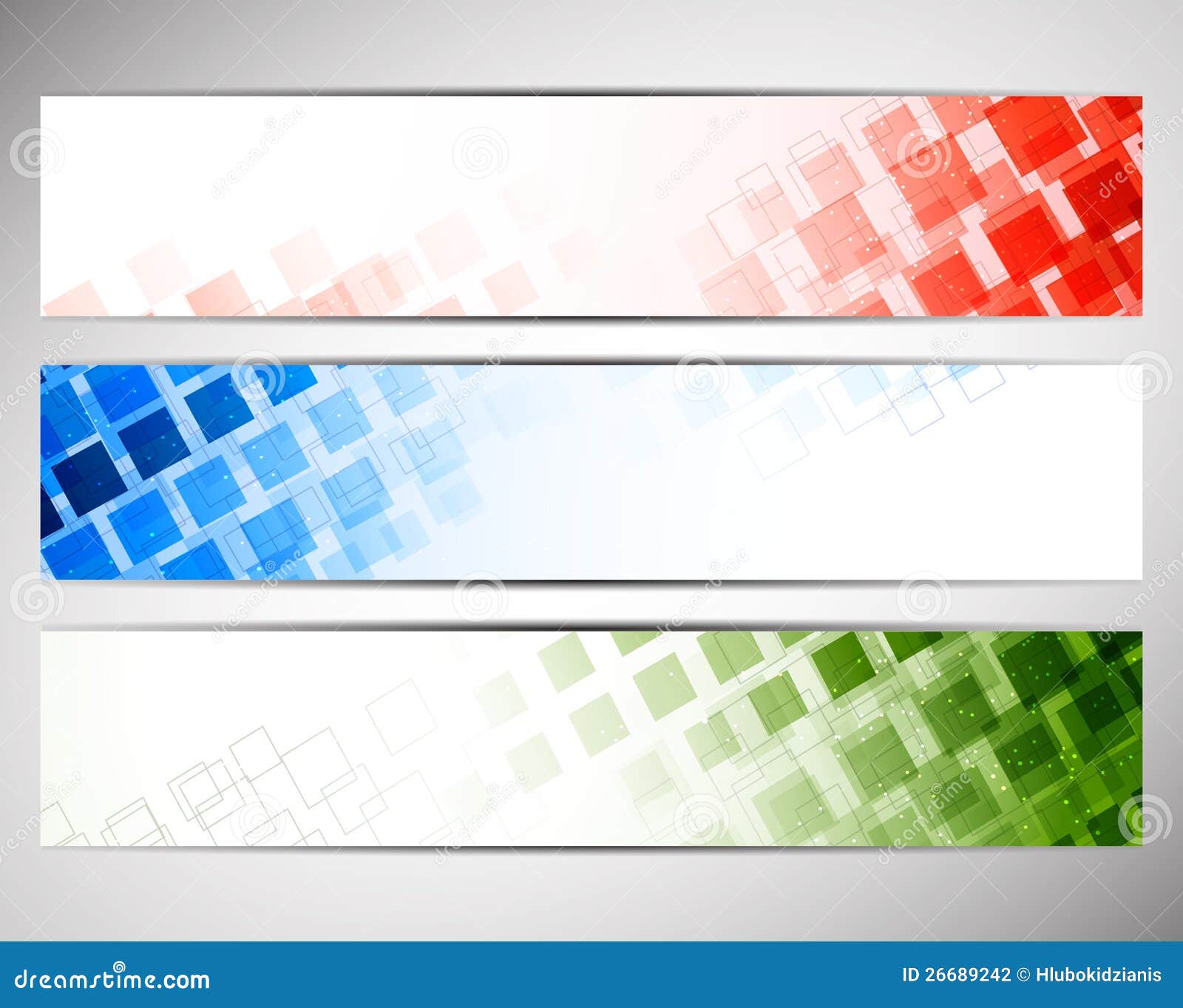 Colorful Banners with Squares Stock Vector - Illustration of grid ...