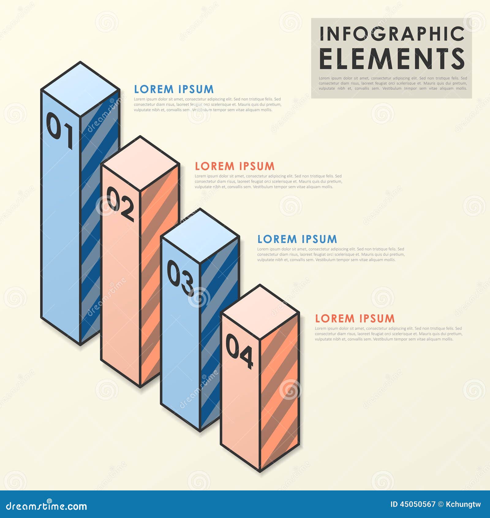 Colorful Bar Chart Infographic Elements Template Stock Vector ...