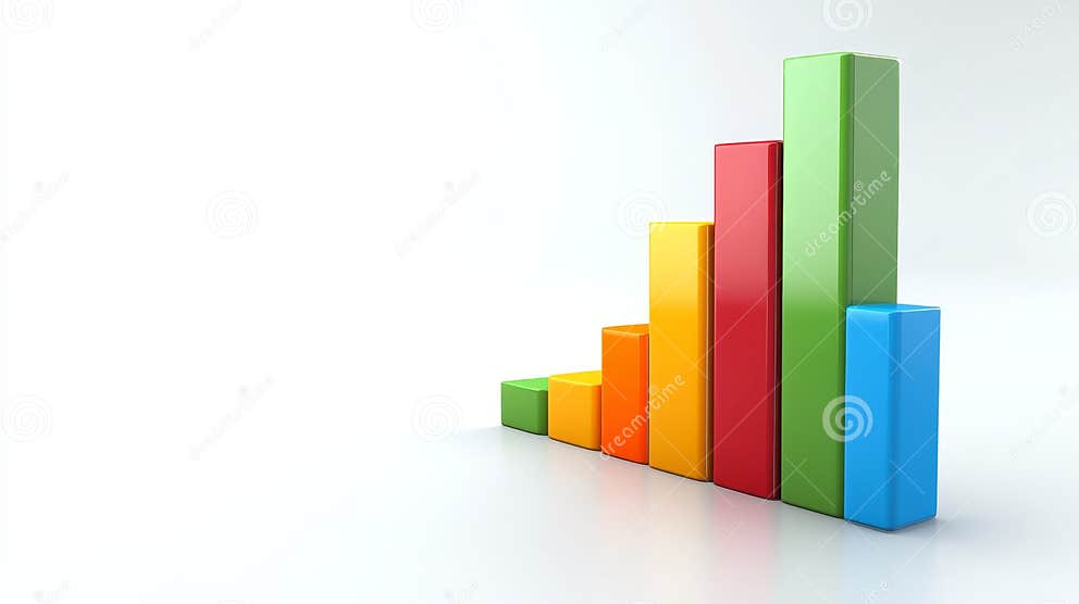 Colorful Bar Chart on White Background for Data Visualization and ...