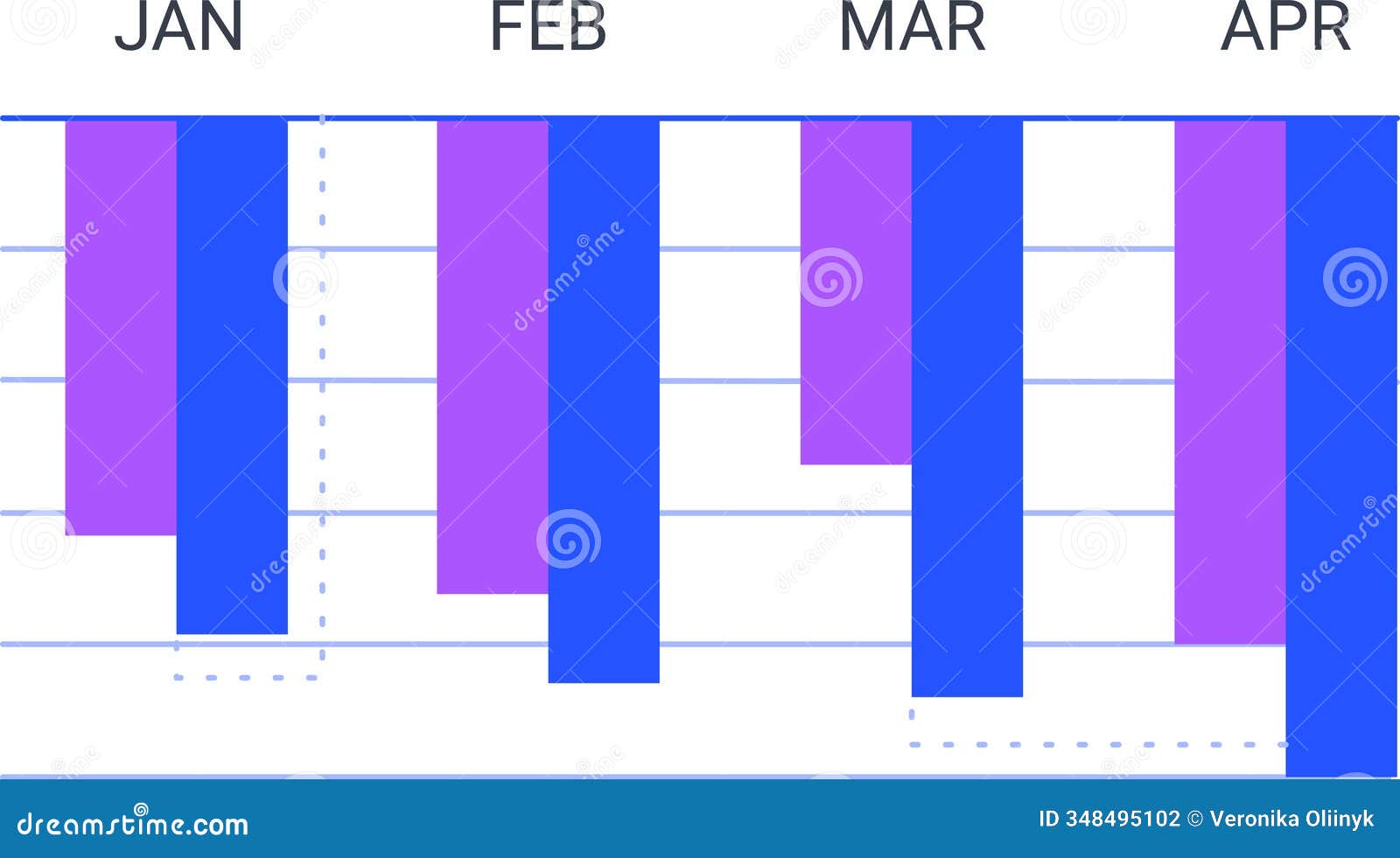 Colorful Bar Charts Represent Statistical Trends and Timeline Data for ...